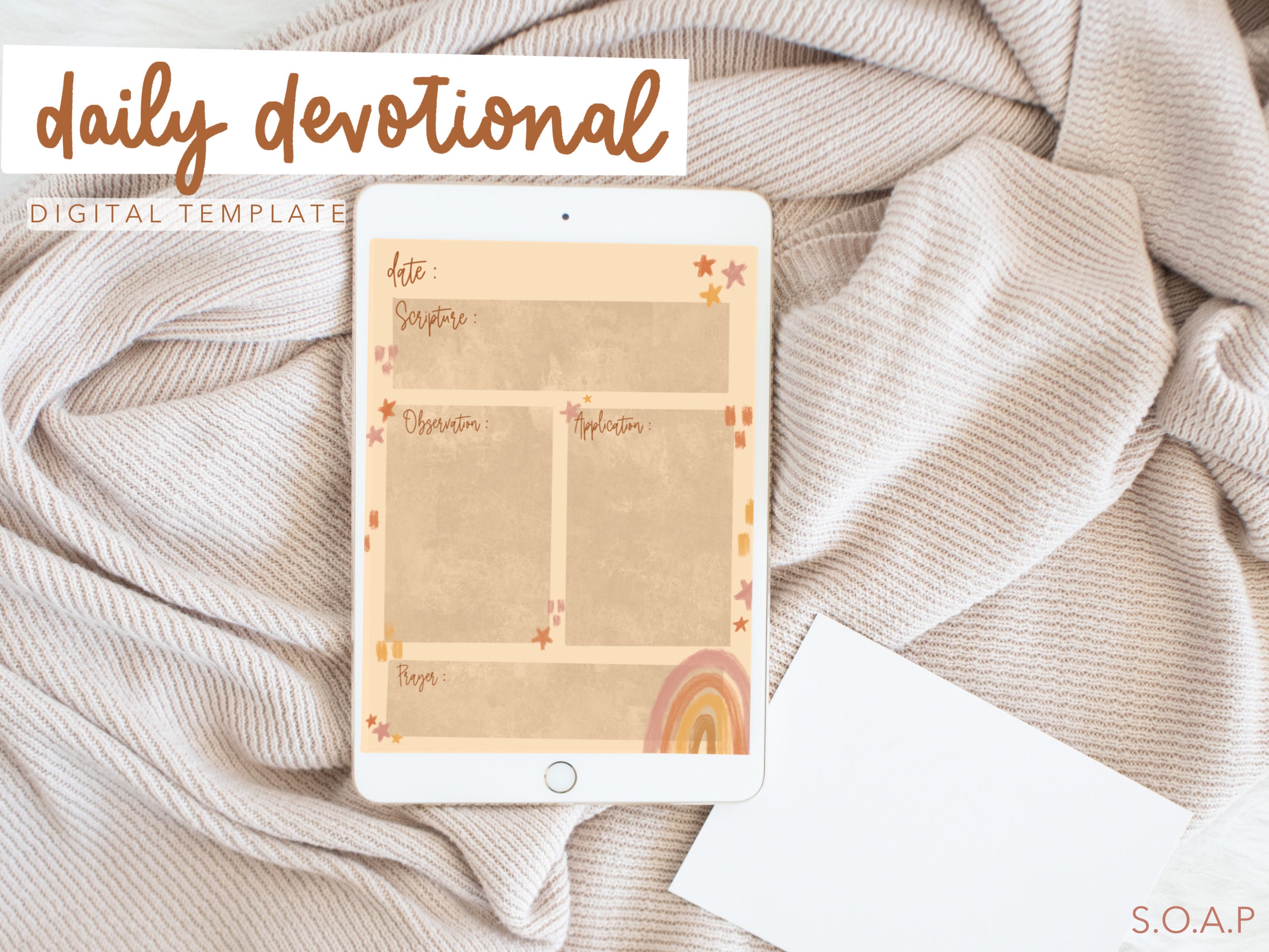 Daily Devotional Template - Etsy