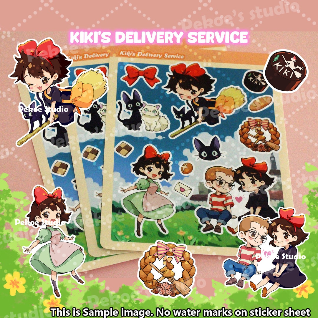 Kawaii Japanese Anime Kiki Sticker Sheet, Glossy Sticker - Etsy