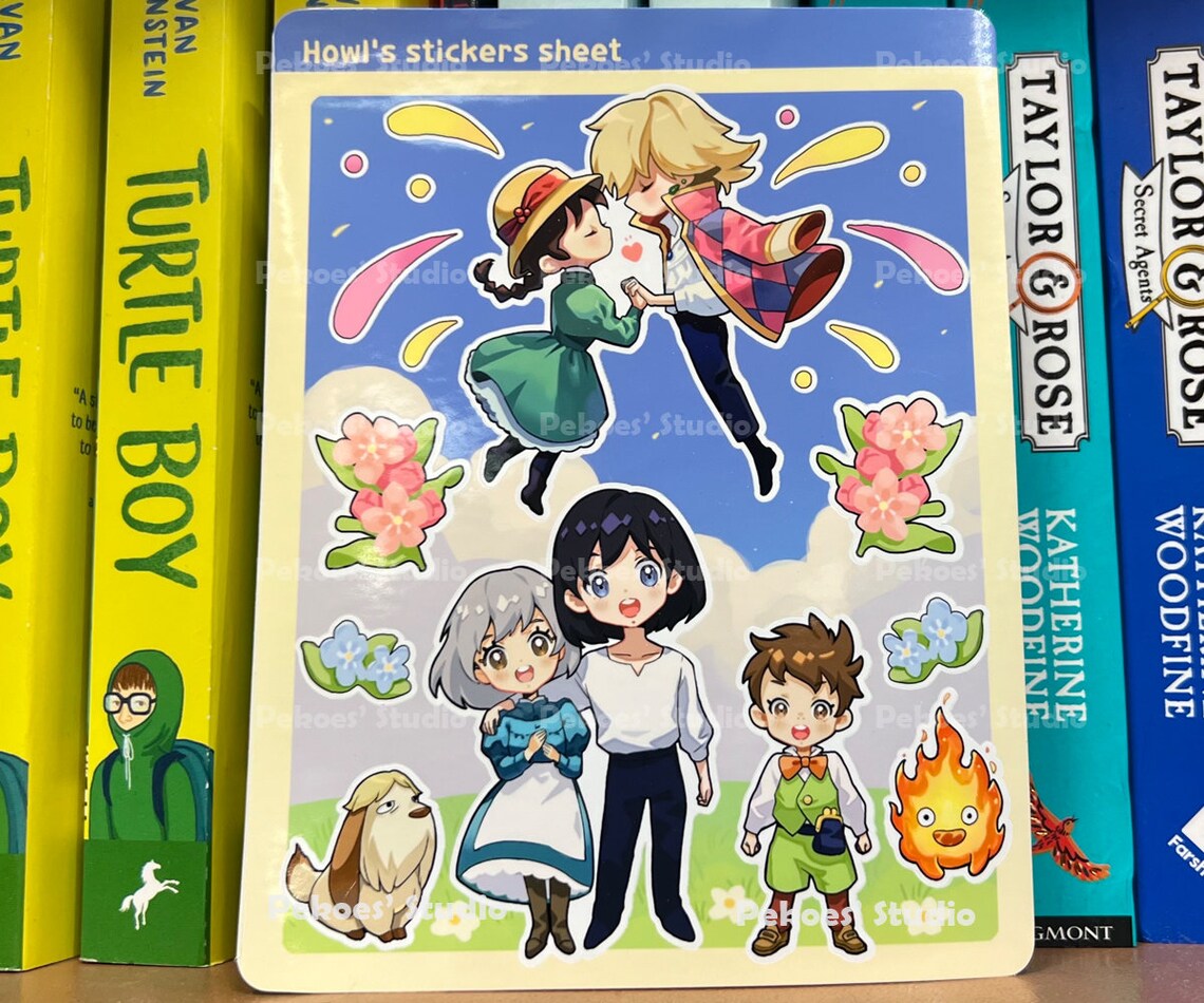 Anime Sticker Sheet, Howl's Sticker Sheet. Kawaii Diary Sticker Sheet ...