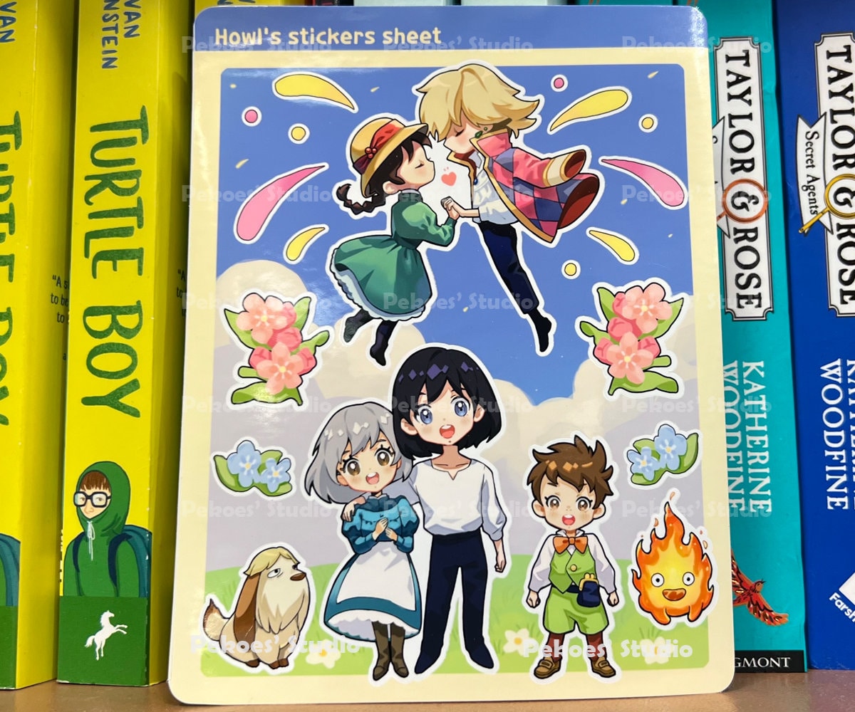 Anime Sticker Sheet, Howl's Sticker Sheet. Kawaii Diary Sticker Sheet ...