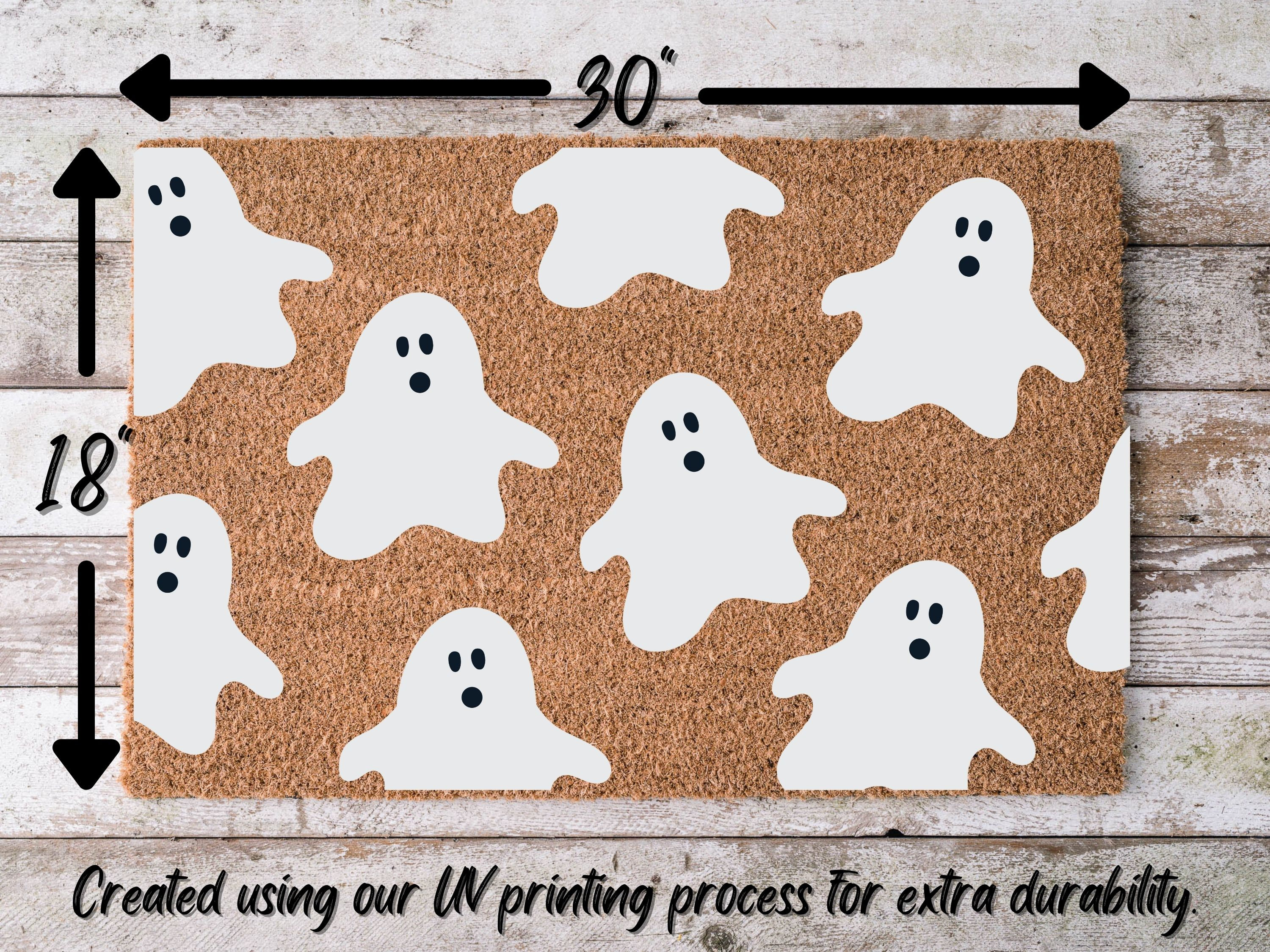 Ghosts Halloween Doormat Outdoor Coir Doormat Halloween - Etsy