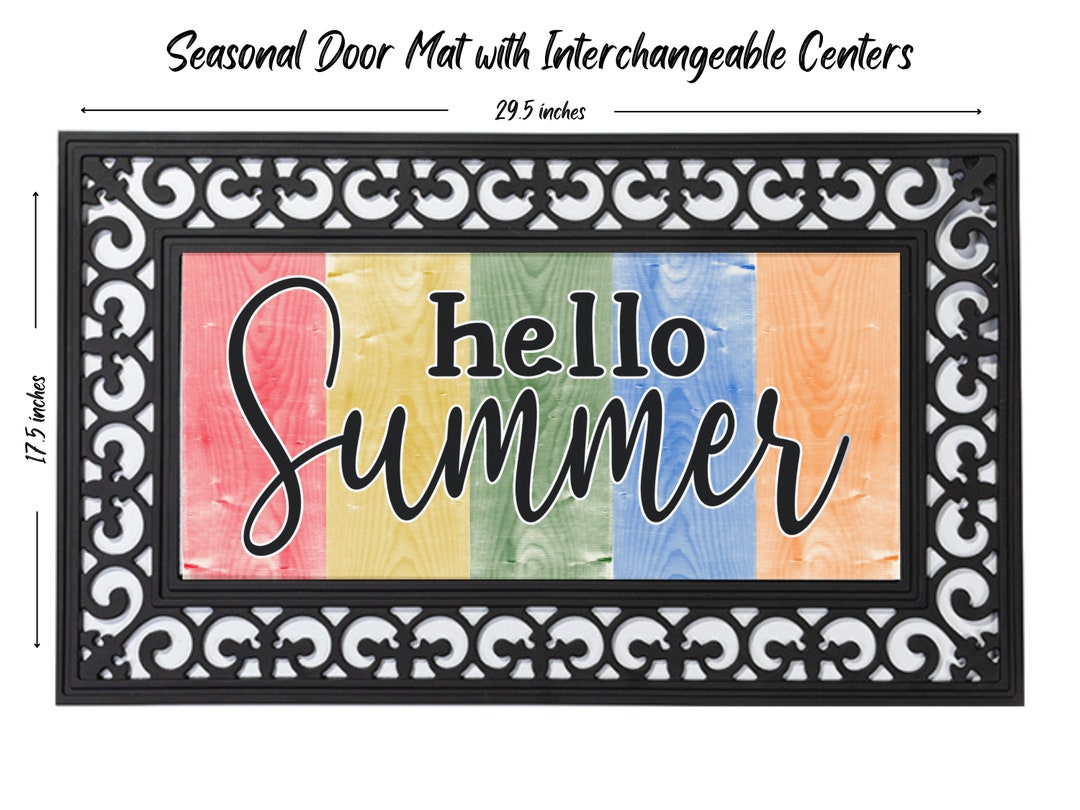 Hello Summer Door Mat, Summer Doormat, Seasonal Door Mat, Welcome ...
