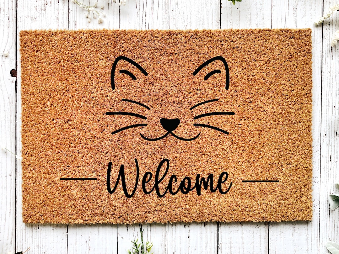 Funny Cat Doormat, Coir Doormat, Housewarming Gift, New Home Gift ...