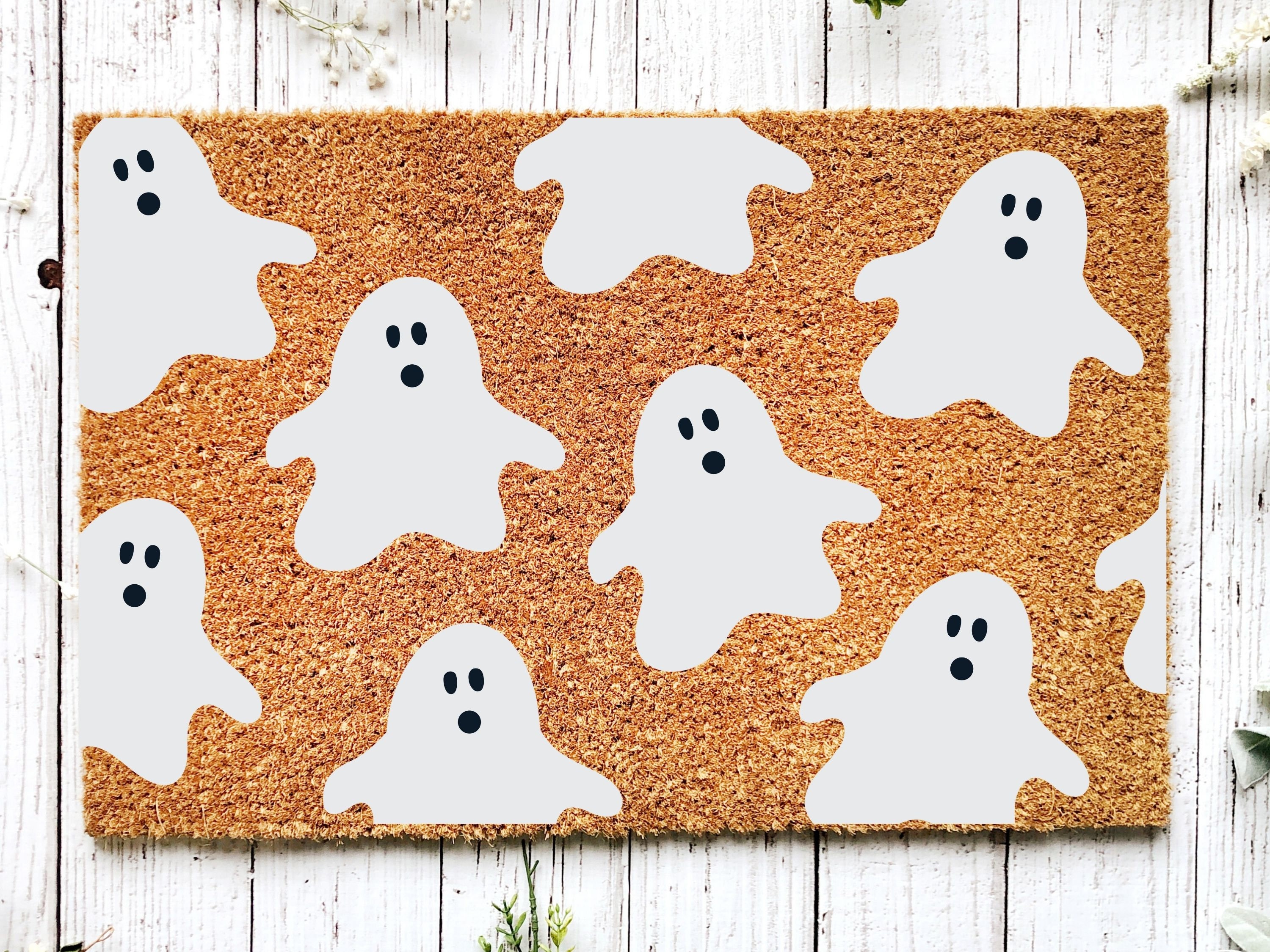 Ghosts Halloween Doormat Outdoor Coir Doormat Halloween - Etsy