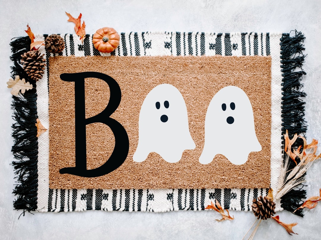 Ghosts Halloween Doormat, Outdoor Coir Doormat, Halloween Porch Decor ...