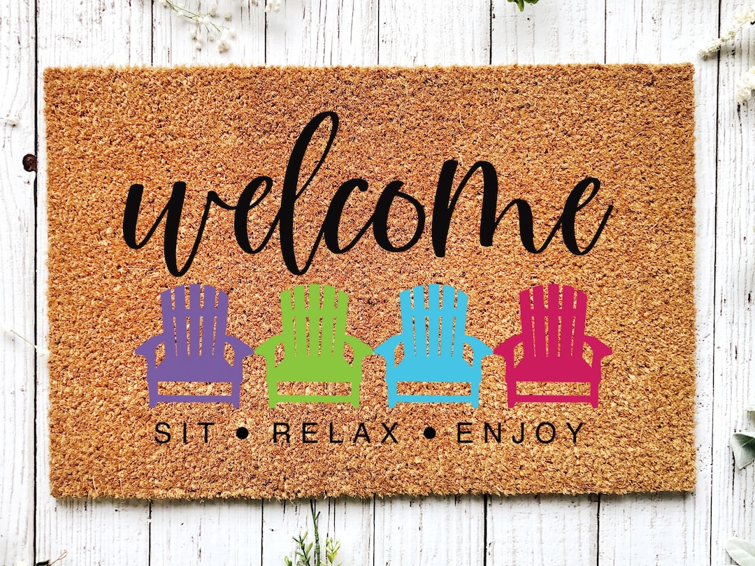 Welcome Mat, Beach Doormat, New Pool House, Housewarming Gift, Home ...