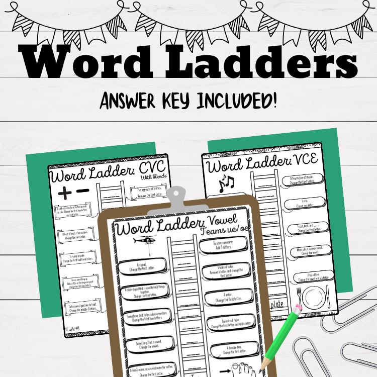 Syllable Types Word Ladders, Phonics Word Ladders, Science of Reading ...