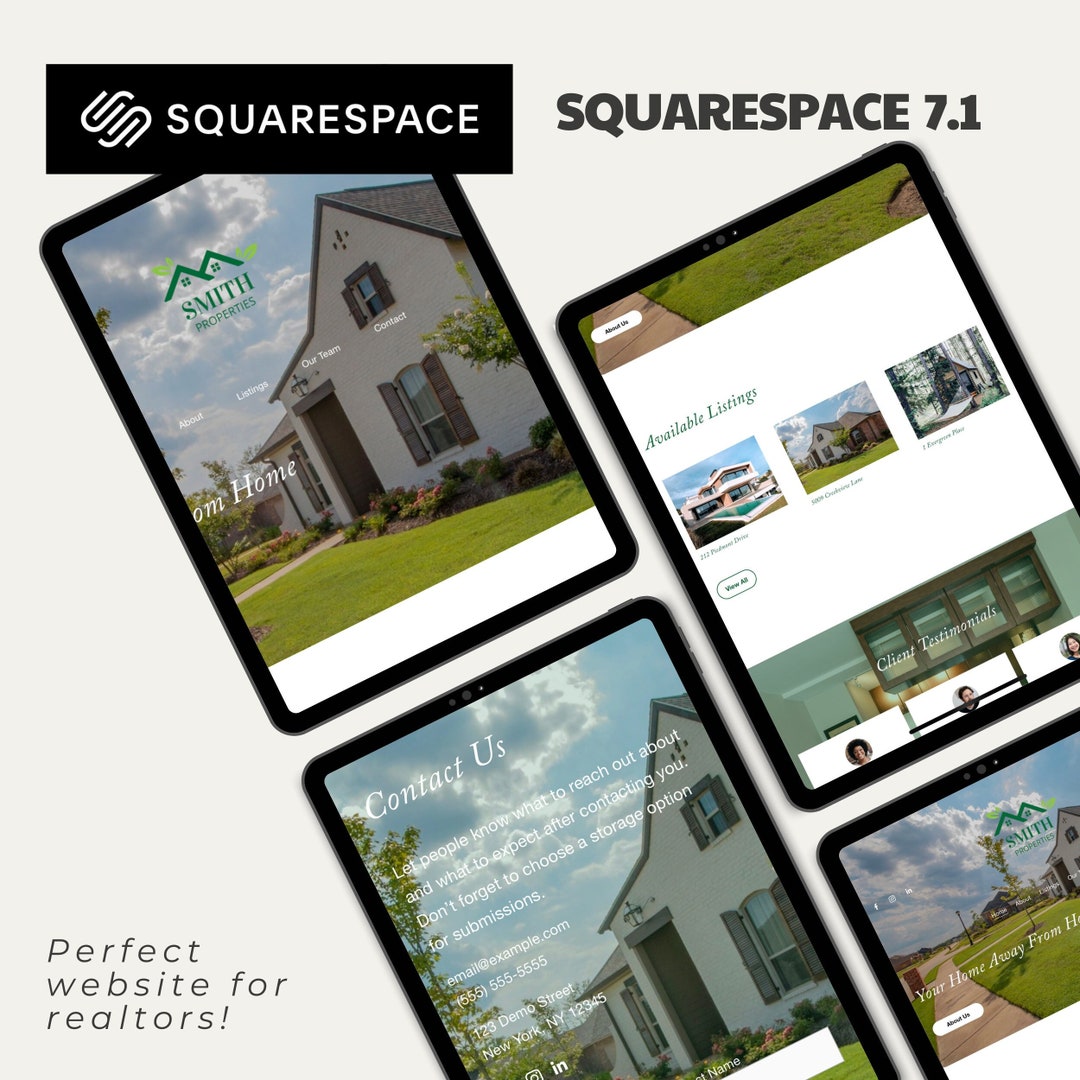 Squarespace Template, Real Estate Squarespace Template, Realtor ...