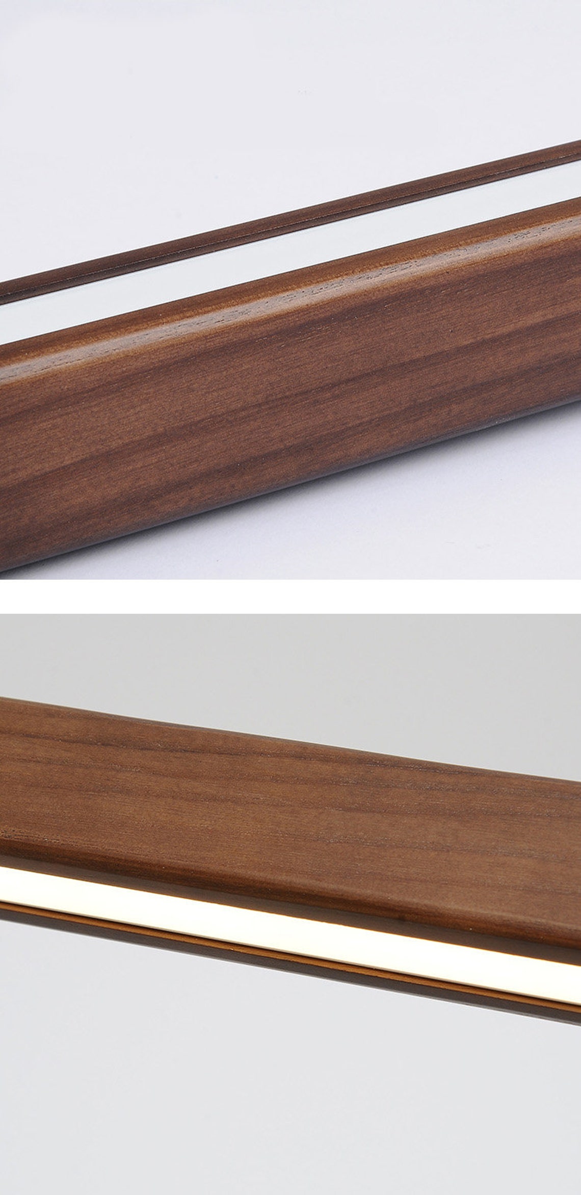 Minimalist Linear Wooden Pendant LED Light Wood Chandelier - Etsy