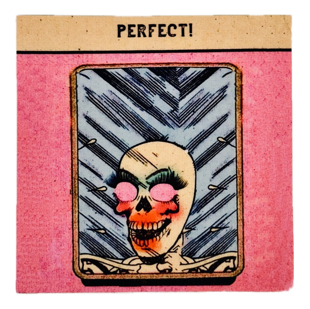 Perfect! 3” Square Vinyl Sticker | Perfect Skull Sticker Matte Finish ...