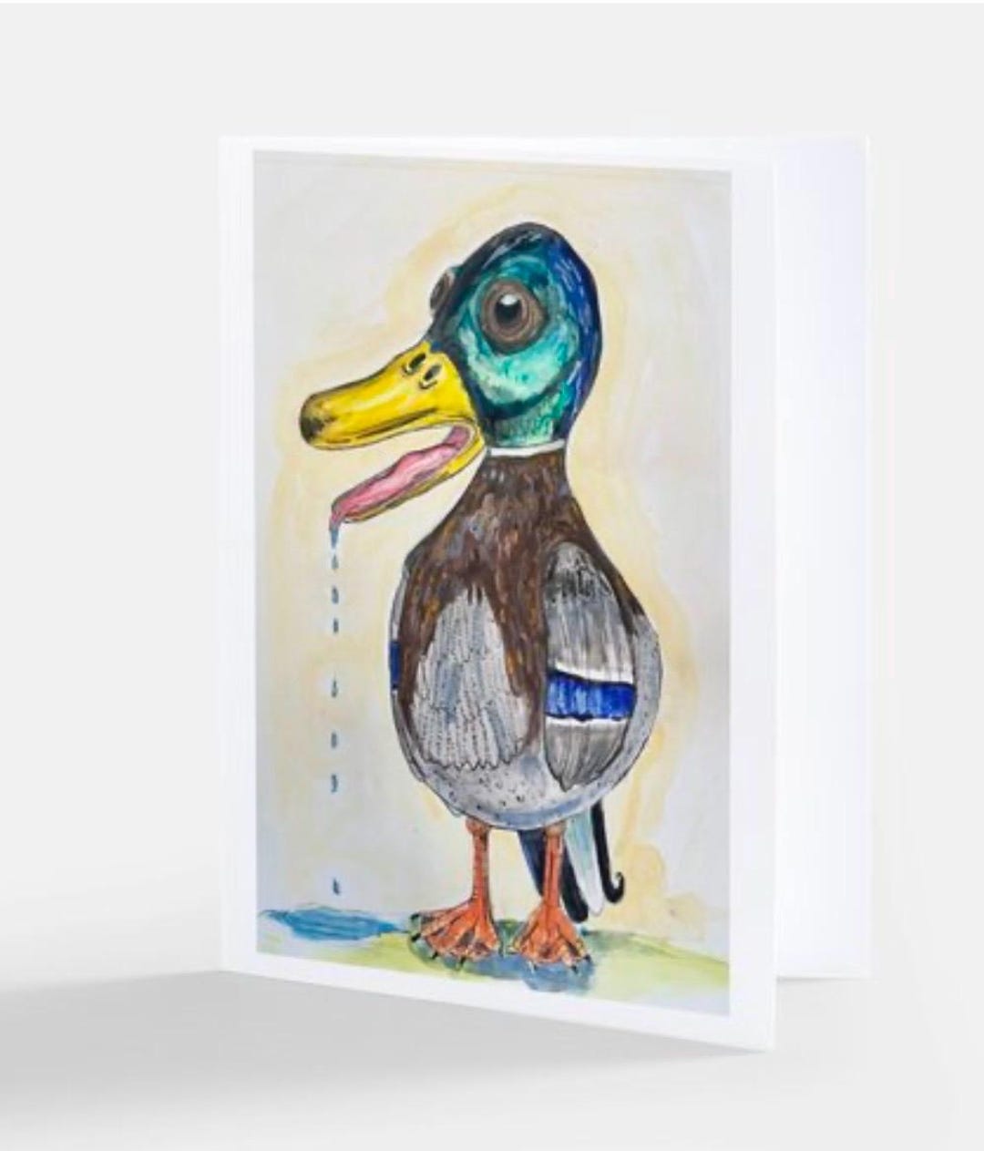 Darn Dirty Duck Folded Note Card With Envelope | Duck Greeting Card ...