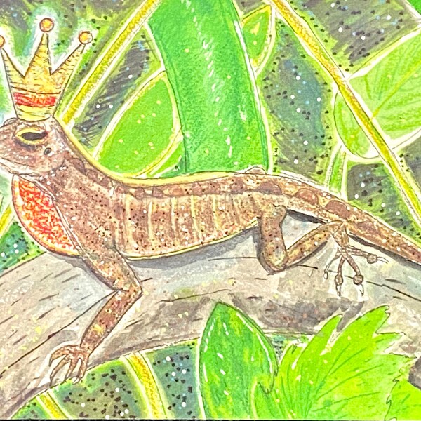 Lizard Card - Etsy