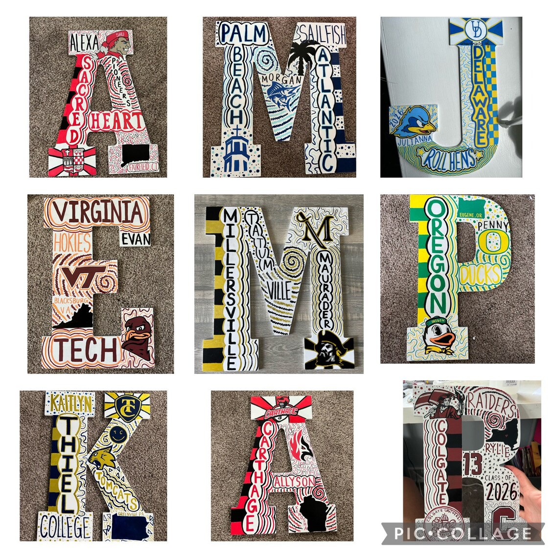 Custom College Letter - Etsy