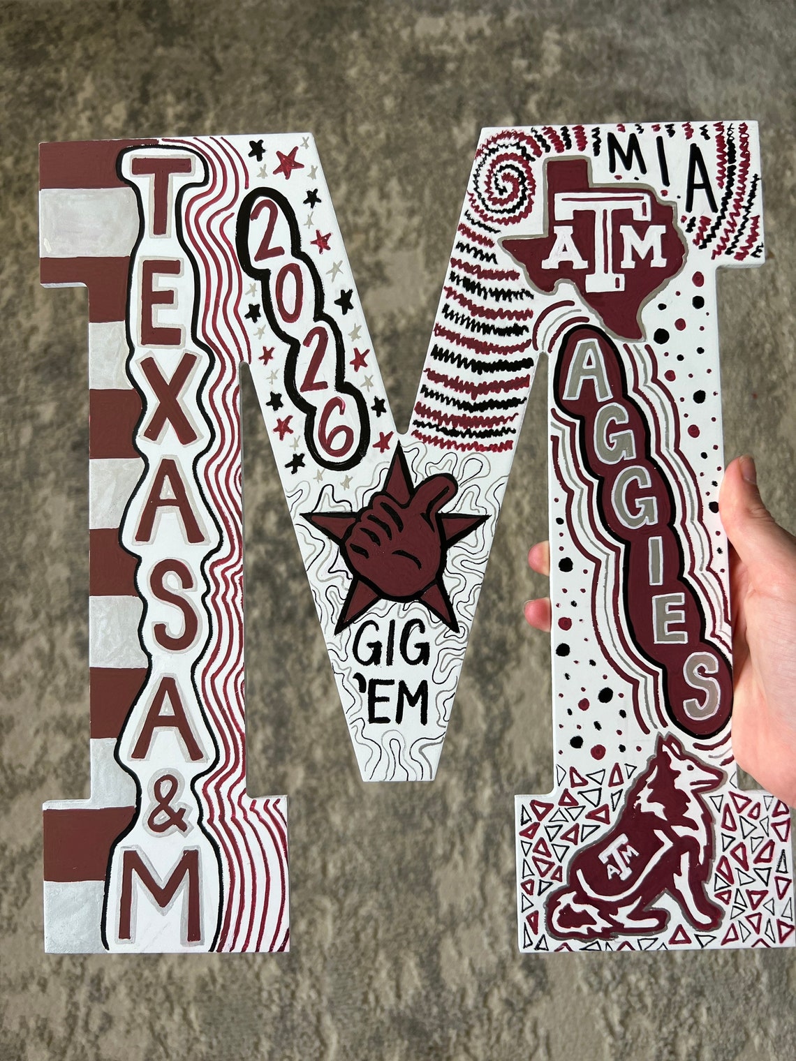Custom College Letter - Etsy