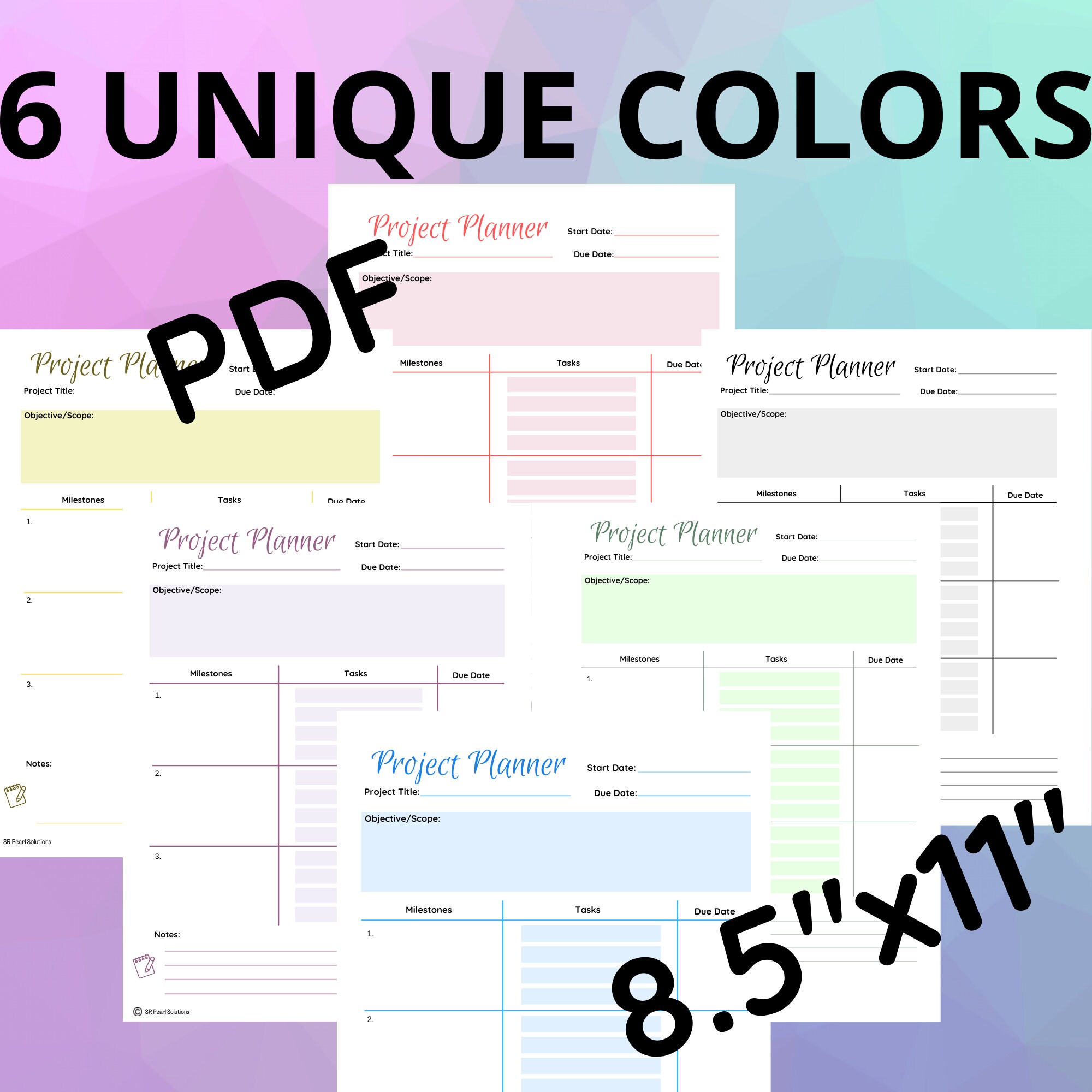 Project Planning Pdf | Digital Project Planner Template | Project ...
