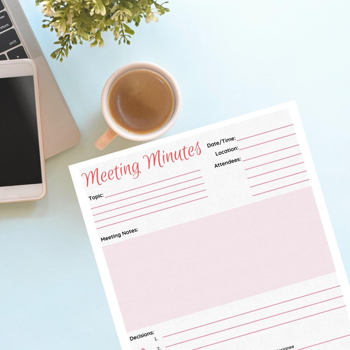 Meeting Notes Pdf, Meeting Notes, Meeting Minutes, Meeting Note Taking ...