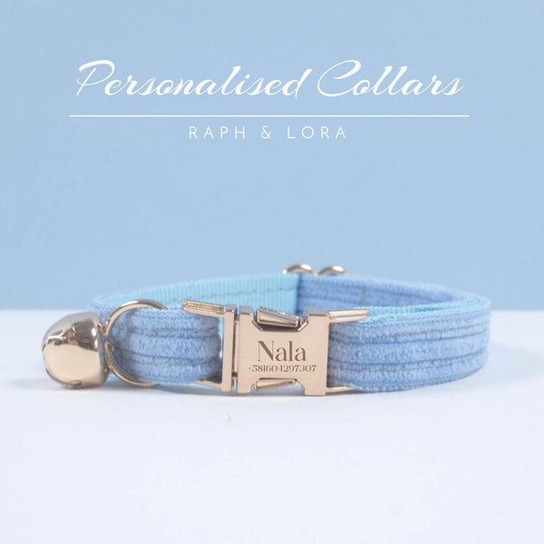 Blue Cat Collar - Etsy