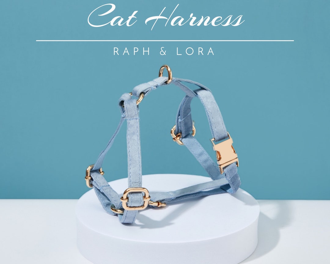 Cat Harness With Breakaway Personalized Cat Collar,quick Release Cat ...