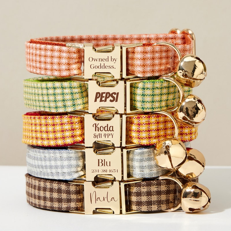 Plaid Collar for Girls - Etsy