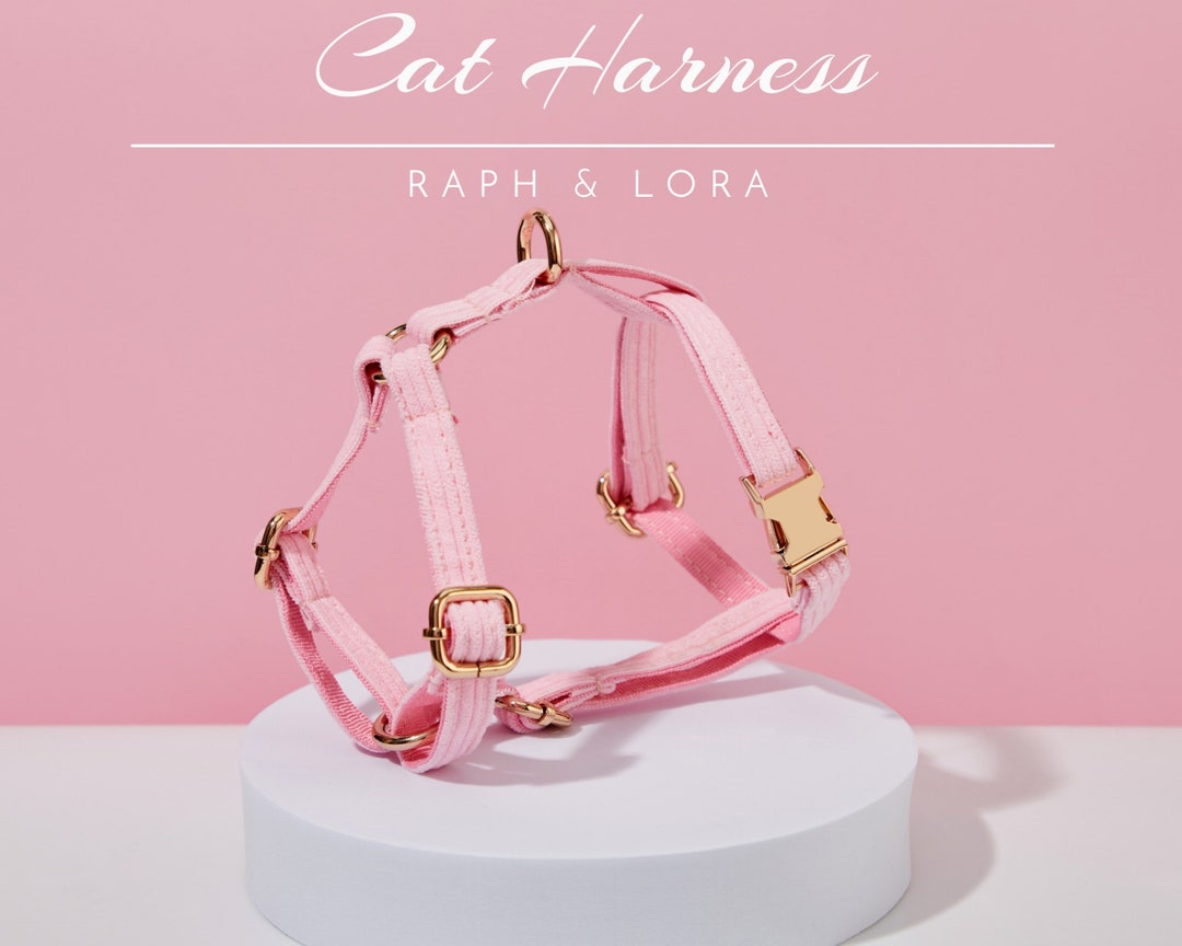 Cat Harness With Breakaway Personalized Cat Collar,quick Release Cat ...