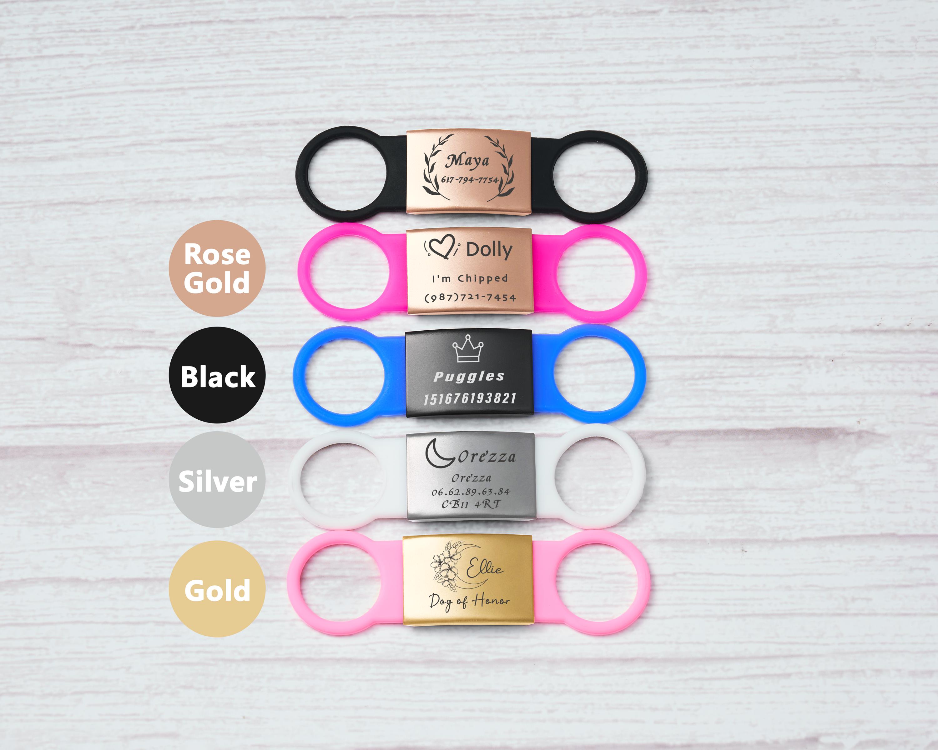 Engraved Detachable Name Tag for Dog Collar,personalized Hardware Slide ...