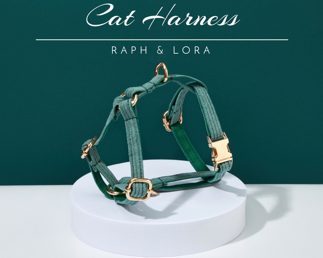 Cat Harness With Breakaway Personalized Cat Collar,quick Release Cat ...