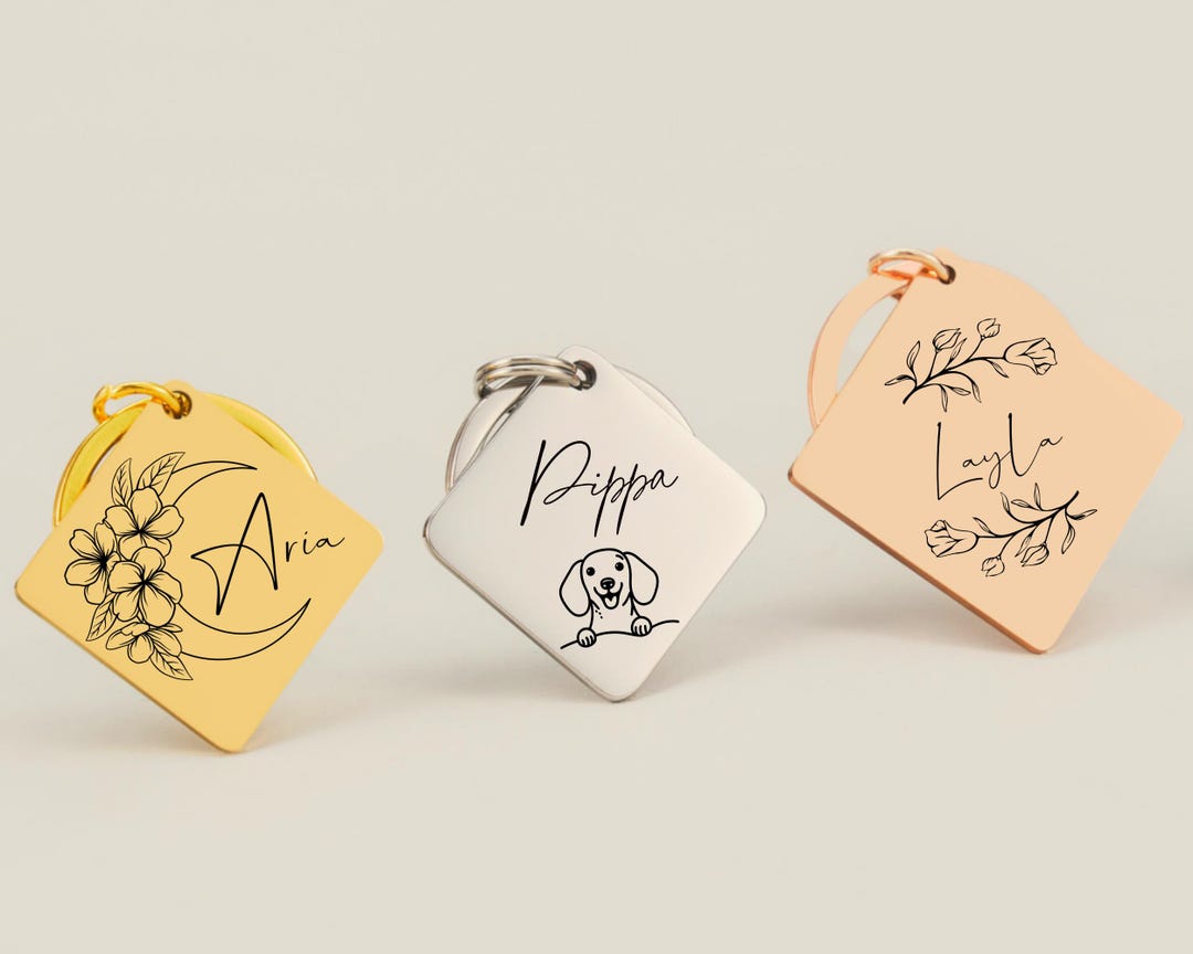 Fancy Custom Design Pet Tag for Dog Collar,cat Collar,personalized Dog ...