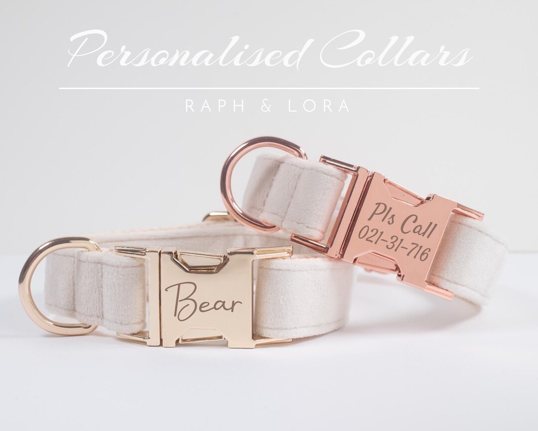 Personalized White Dog Collar and Leash Set,fancy Puppy Walking Set ...