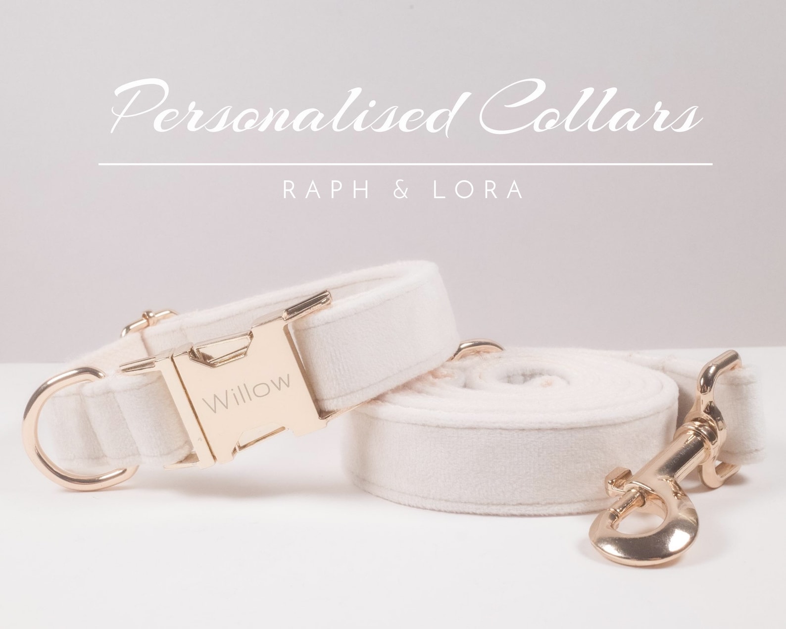 Personalized White Dog Collar and Leash Set,fancy Puppy Walking Set ...