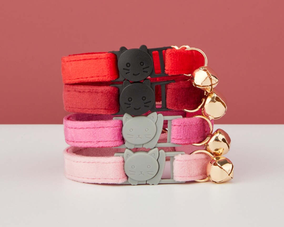 Multiple Colors Breakaway Personalized Cat Collar, Quick Release Cat ...