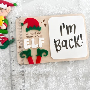 Message From Your Elf Sign, Mini Elf Message Board, Elf Accessory, Dry ...