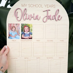 My School Years Picture Board, School Years Picture Frame Preschool to ...