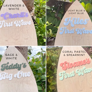 One Year of Photo Surf Board, Baby's First Year Sign, the Big One Party ...