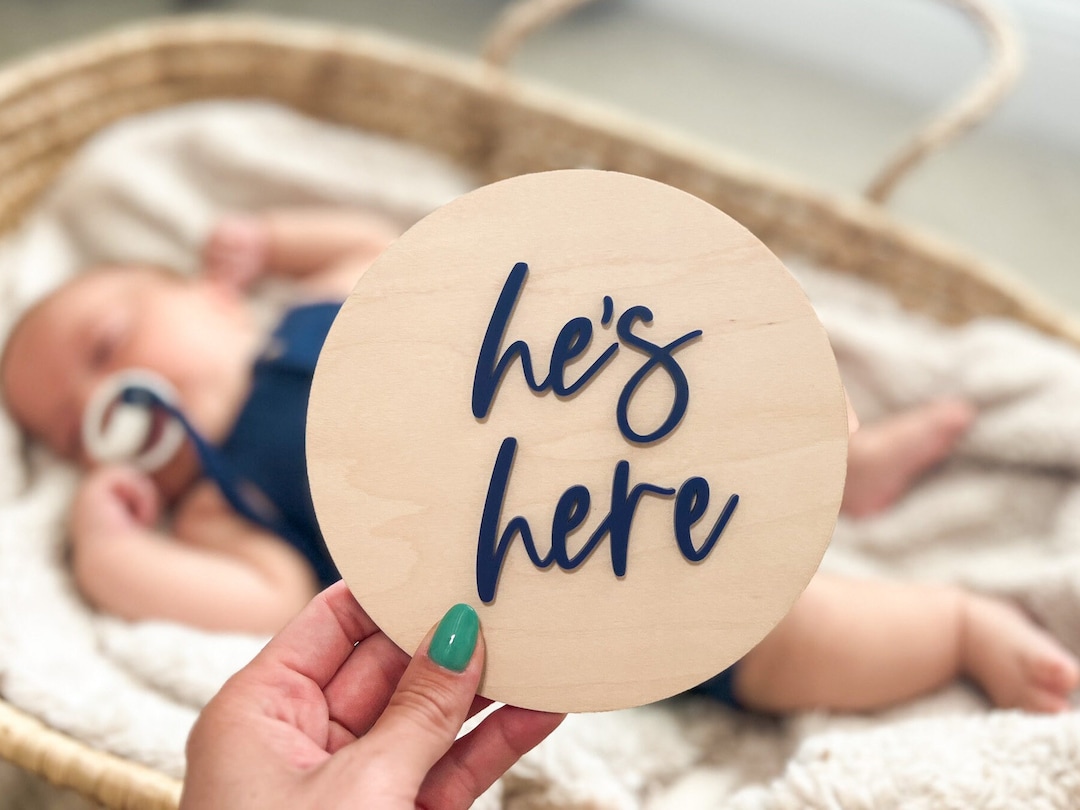 He's Here Hospital Gender Reveal, She's Here Sign, Its a Boy Its a Girl ...