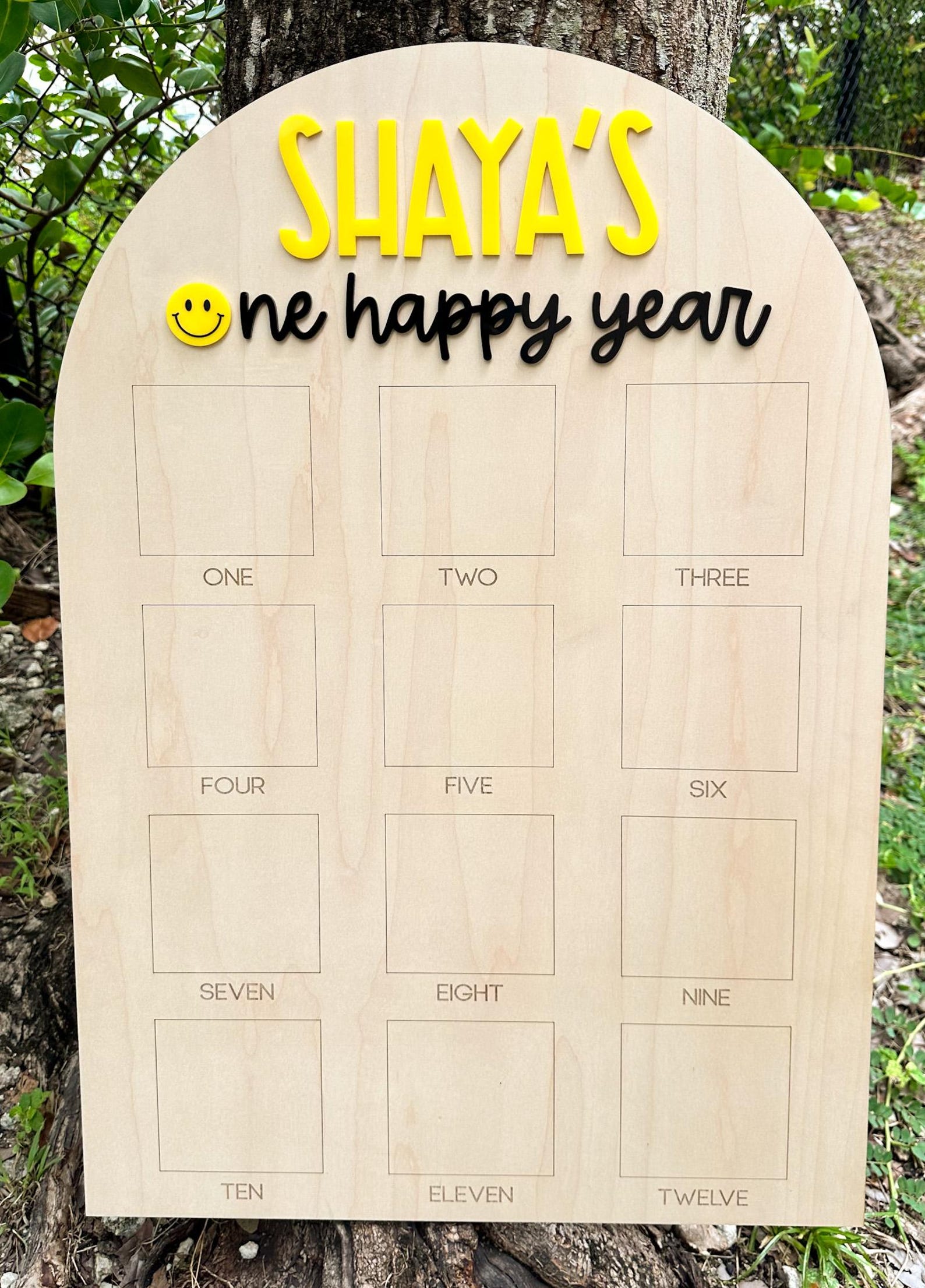 One Year Photo Board, One Happy Dude Birthday Party Decor, One Happy ...
