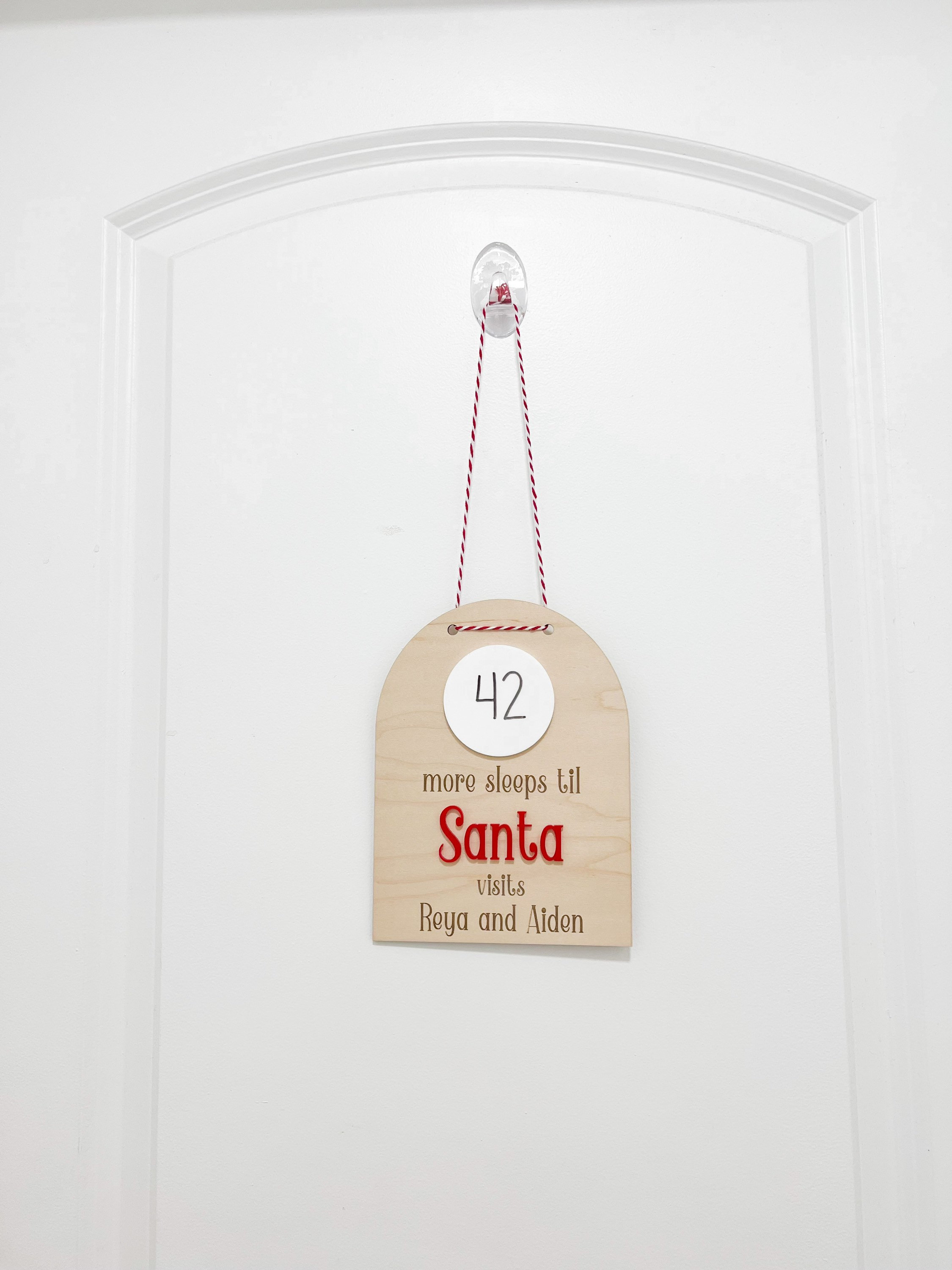Christmas Countdown, Sleeps Until Santa Visits Personalized Christmas ...