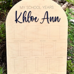 My School Years Picture Board, School Years Picture Frame Preschool to ...