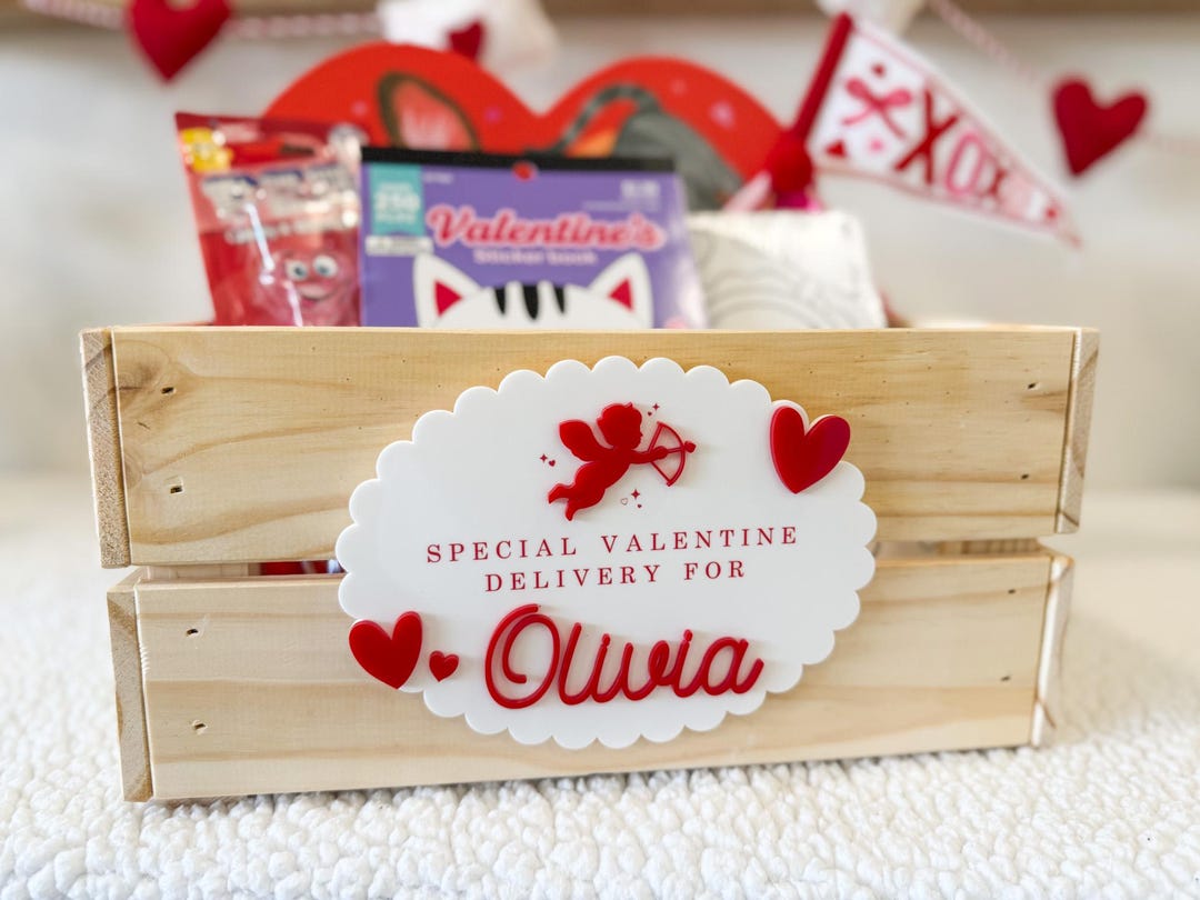 Valentine Delivery Box, Personalized Kids Valentine's Day Box, Custom ...