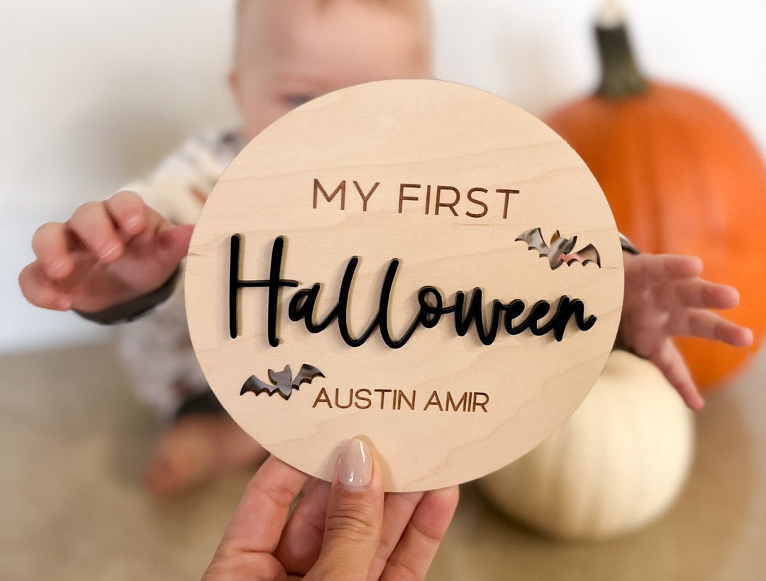 My First Halloween Sign, Baby's First Halloween, Newborn Photo Prop ...