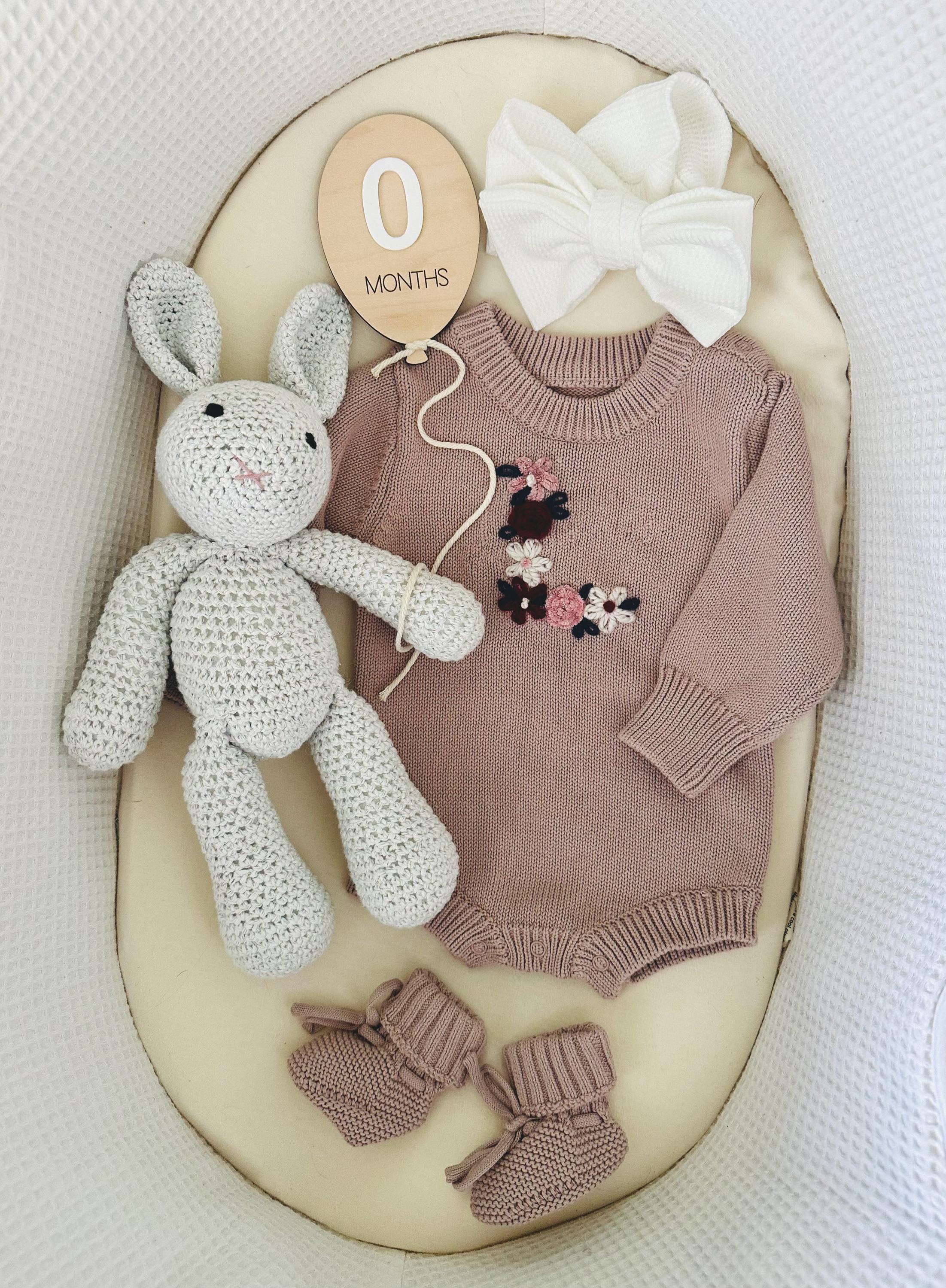 Baby Monthly Balloon Milestone Marker, Interchangeable Monthly Wooden ...
