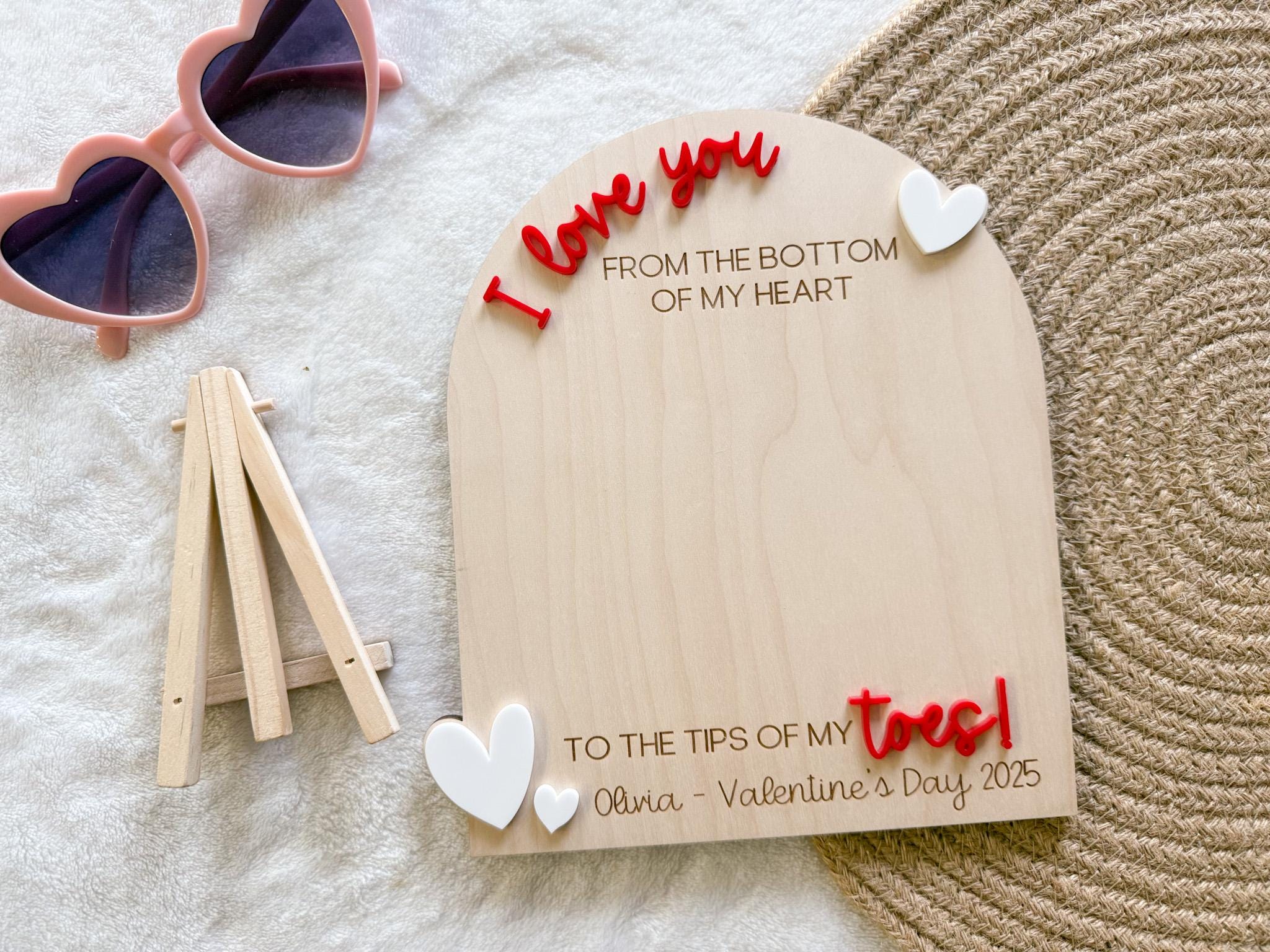Valentine's Day Handprint Love Board, Kids Footprint Sign, First ...