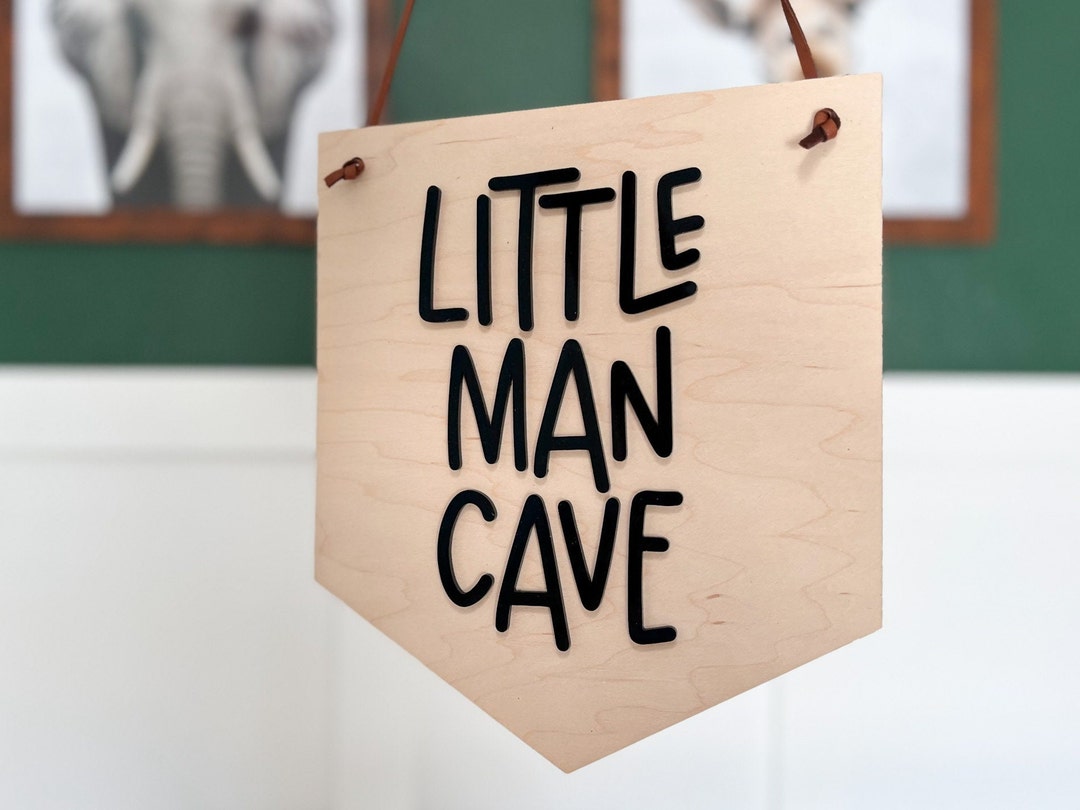 Little Man Cave Sign, Little Babe Cave Sign, Boy Nursery Decor, Boys ...