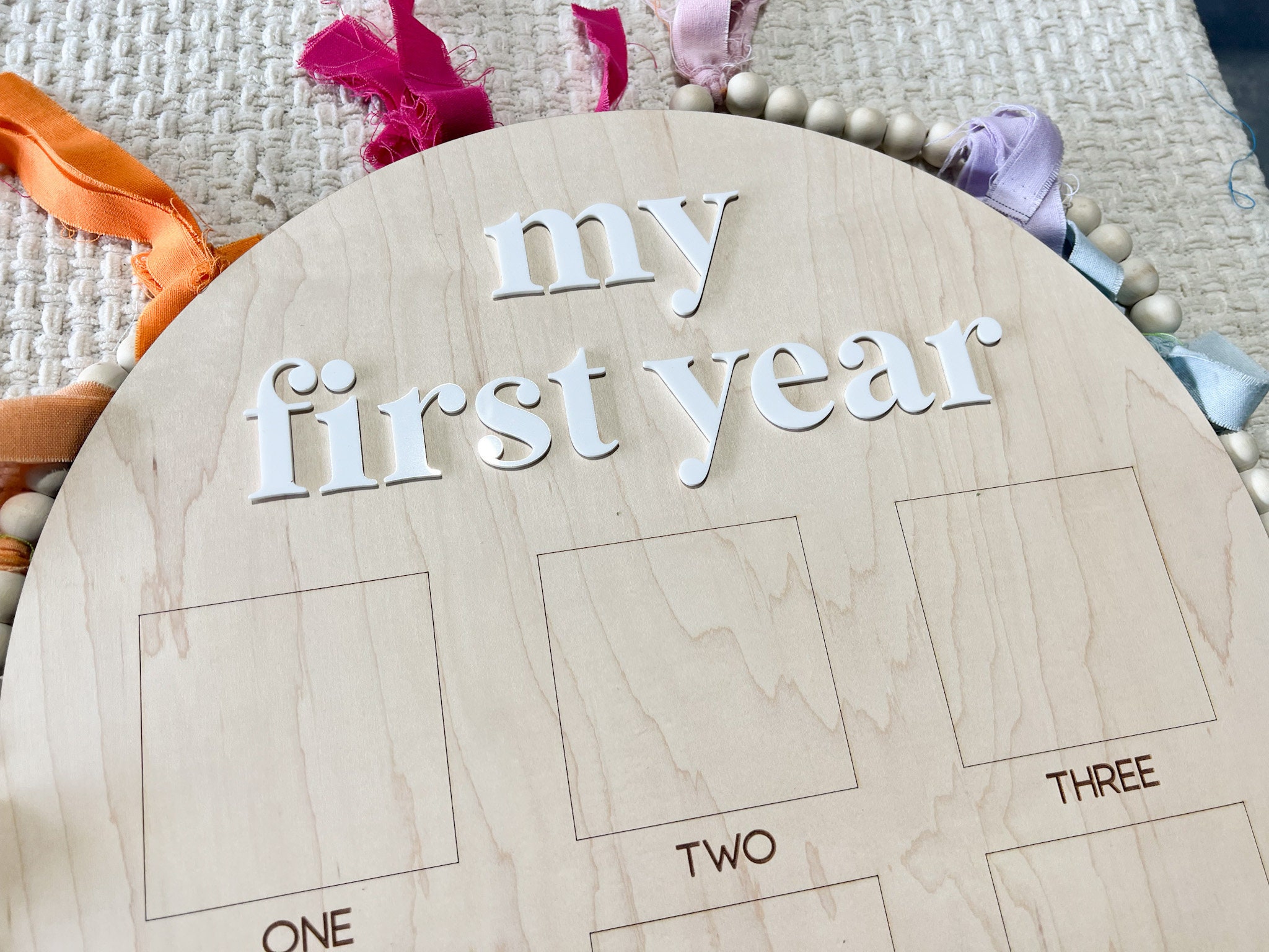 My First Year Photo Board, One Year of Photo Board, Baby 12 Month ...