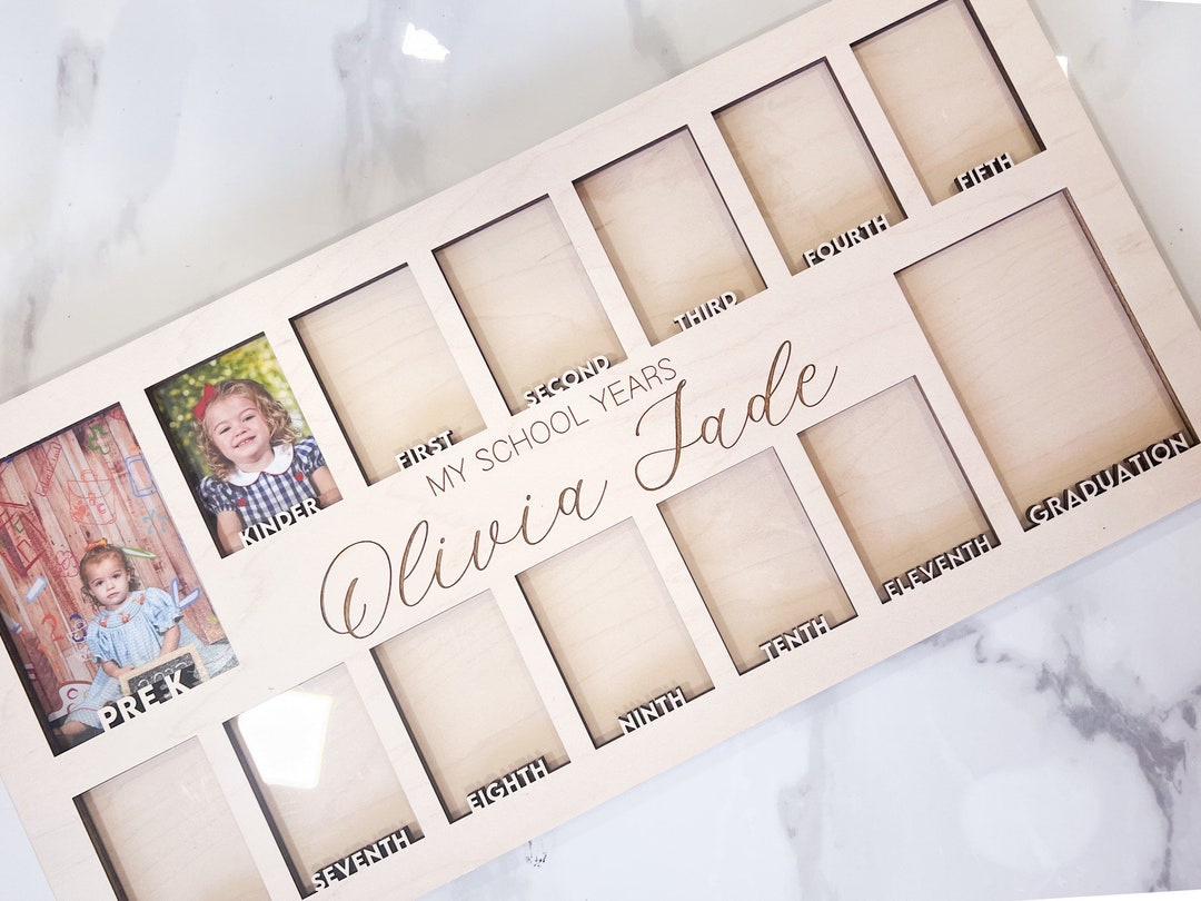 School Years Picture Frame, School Photo Board Prek-12, Grade School ...