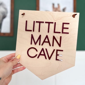 Little Man Cave Sign, Little Babe Cave Sign, Boy Nursery Decor, Boys ...