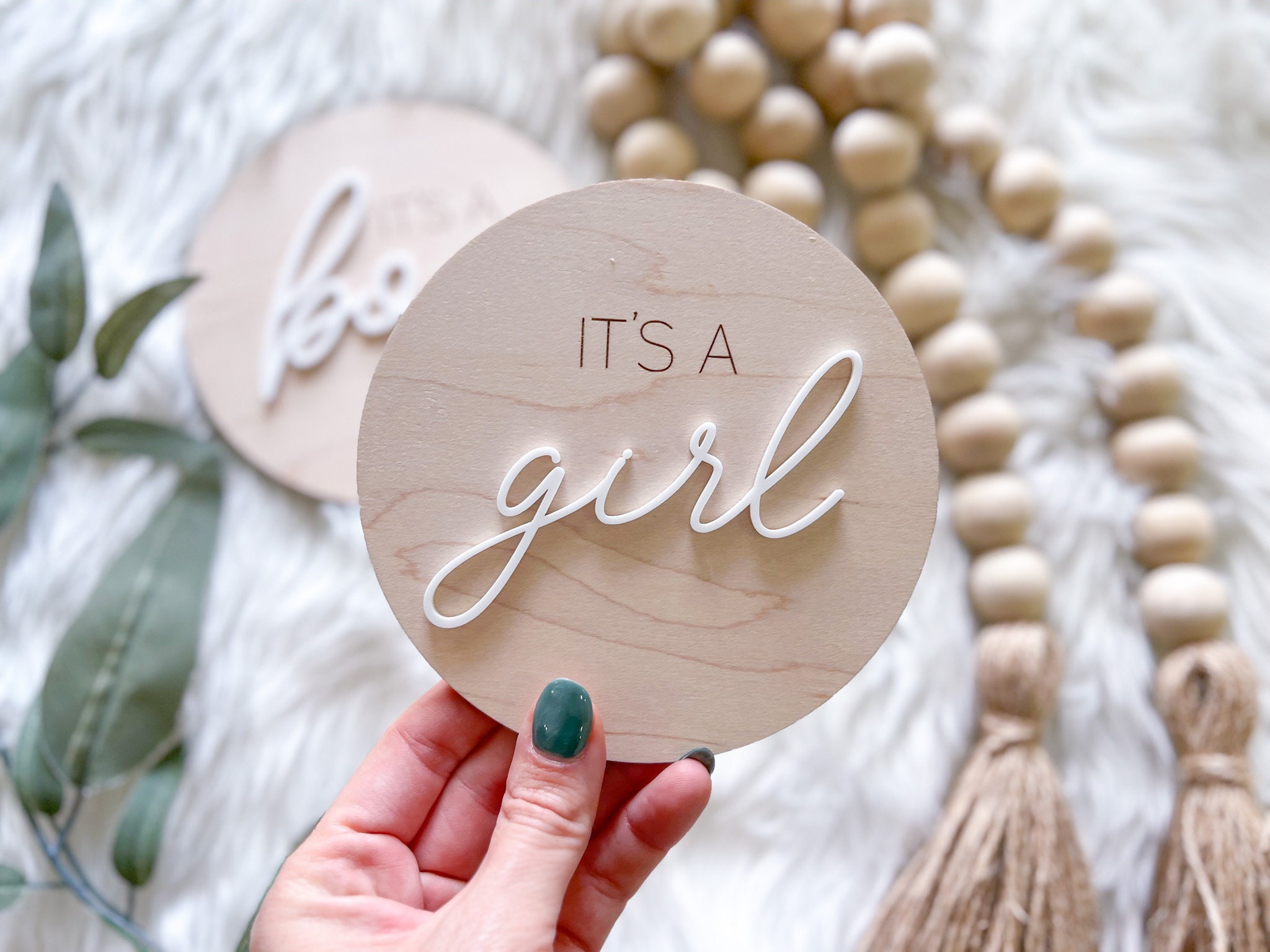 Birth Announcement Sign for Hospital, Hello World Plaque, Gender ...