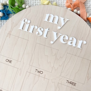 My First Year Photo Board, One Year of Photo Board, Baby 12 Month ...