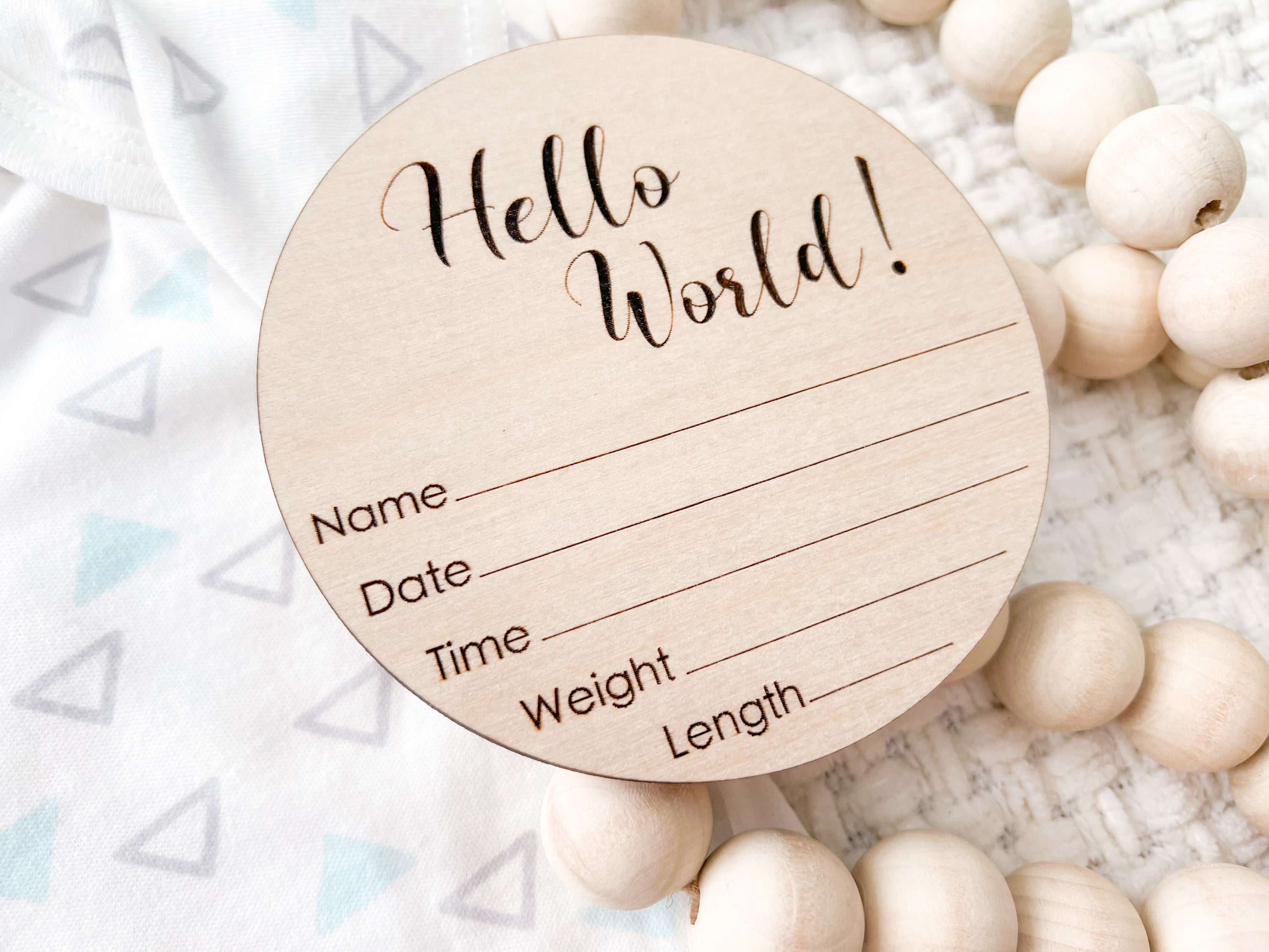 Hello World Birth Stat Sign Hospital Announcement Sign - Etsy