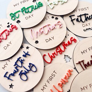 My First Holiday Bundle, Babys First Milestones Set, Holiday Photos ...