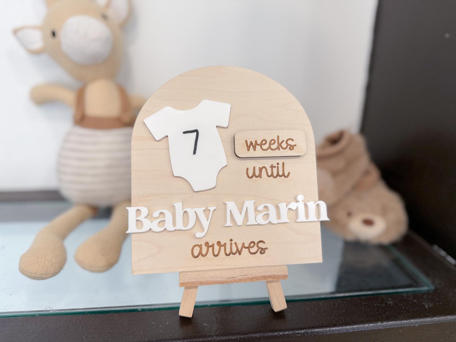 Baby Countdown Sign, Weeks Until Baby Arrives, Days Until Baby Coming ...